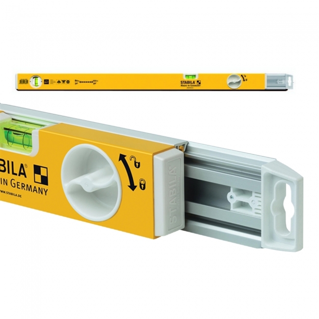 Stabila 80T 80-127cm Telescopic Spirit Level 2 Vials 18880 80T 80-127