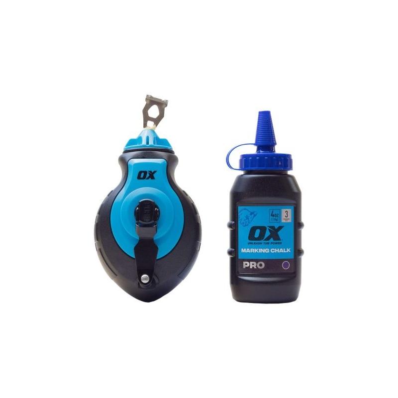 OX PRO ALUMINIUM KEVLAR® CHALK LINE REEL AND REFILL OX-P506802